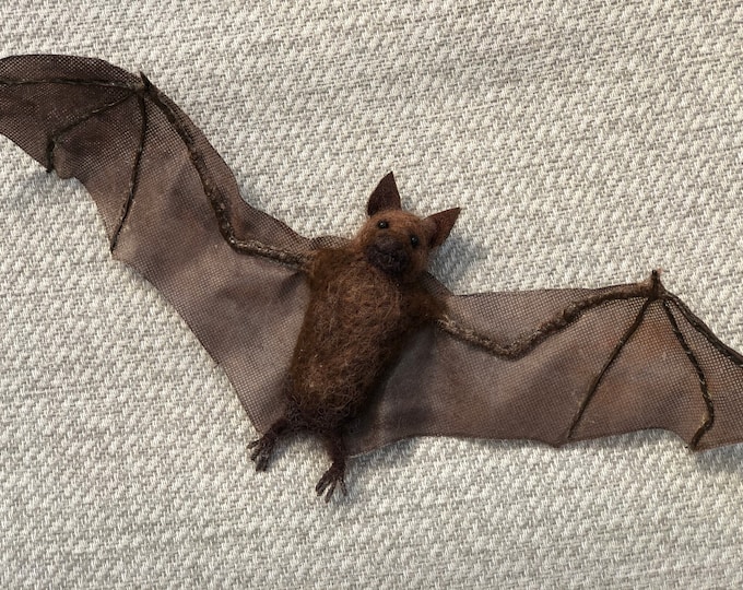 Needle Felted Bat Sculpture - Etsy