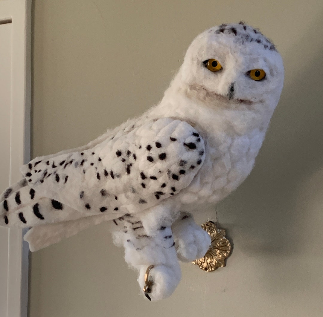 Needle Felted Large Snowy Owl. Made to Order With or Without Perch. - Etsy