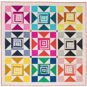 Shining Star Quilt Pattern PDF Download - Improv Star Quilt Pattern ...