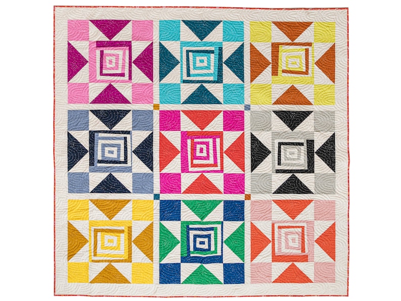 Shining Star Quilt Pattern PDF Download - Improv Star Quilt Pattern ...