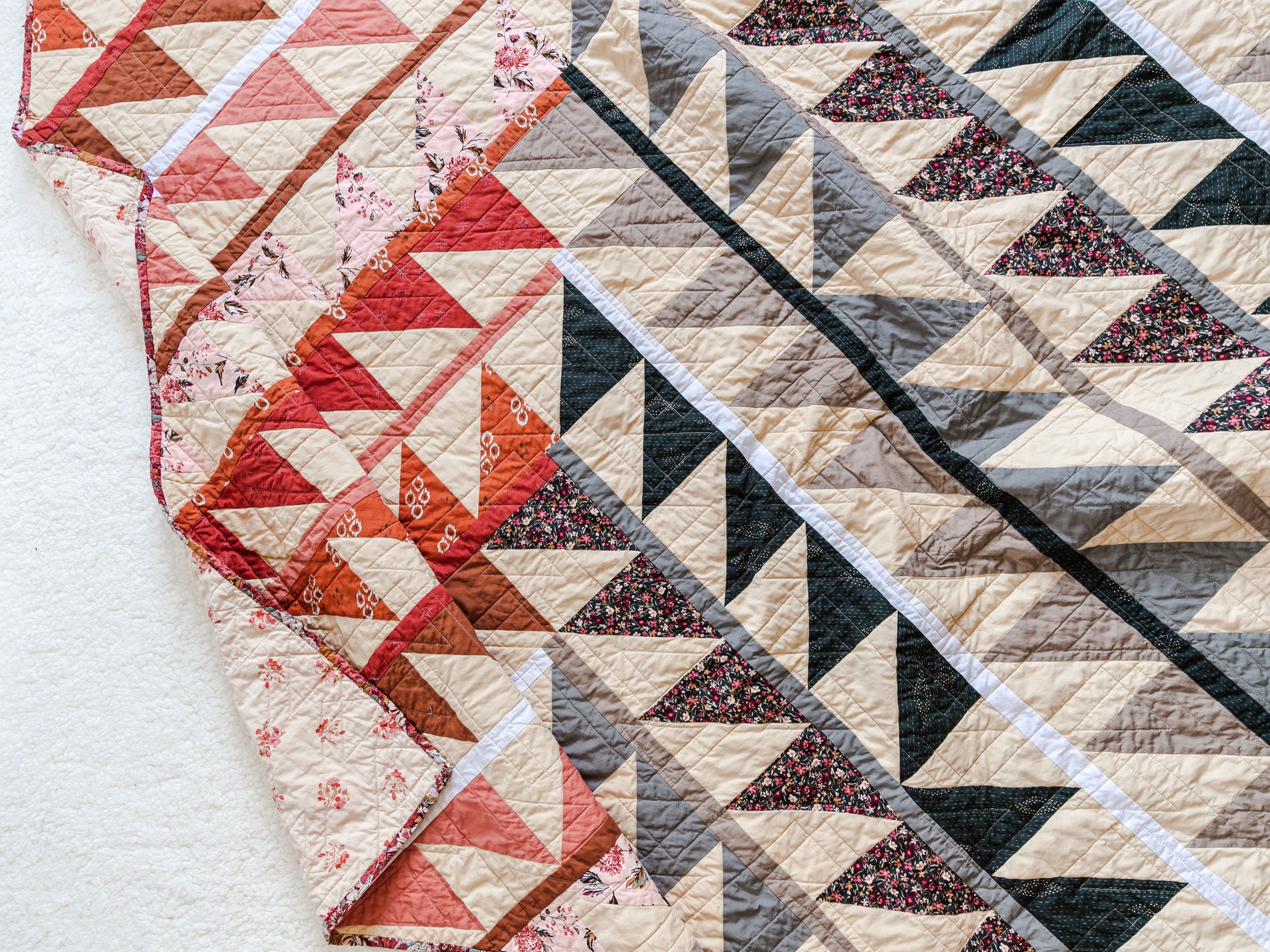 Gather Quilt Pattern PDF Download - Easy Modern Quilting Design With a ...
