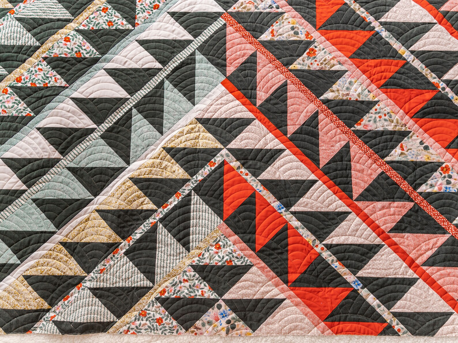 Gather Quilt Pattern PDF Download - Easy Modern Quilting Design With a ...