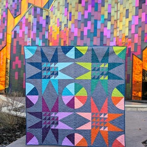 Planetarium Quilt Pattern PDF Download - Modern Quilting Design - Baby ...