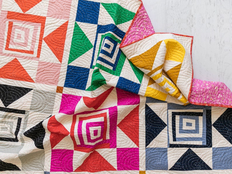 Shining Star Quilt Pattern PDF Download - Improv Star Quilt Pattern ...