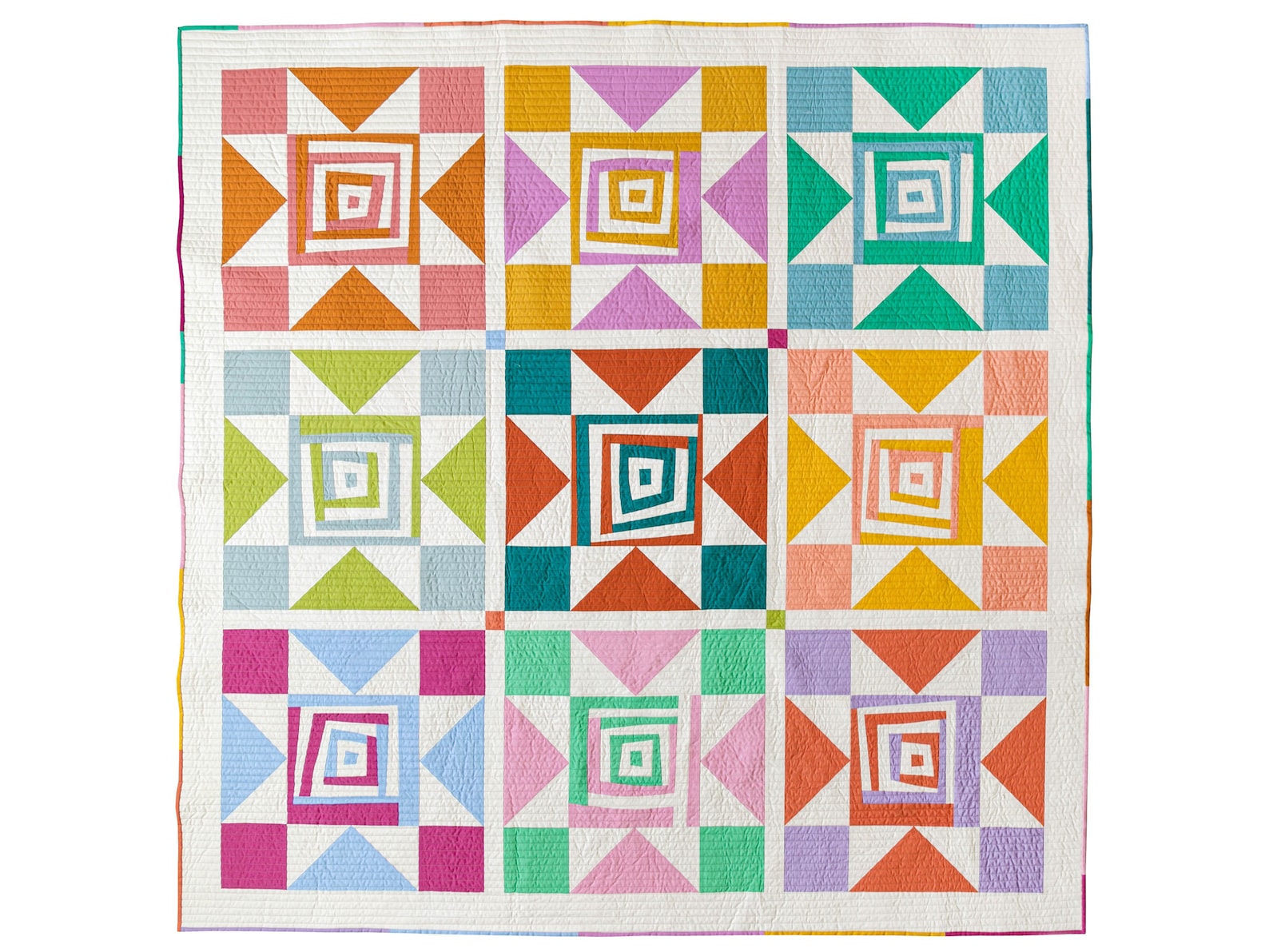 Shining Star Quilt Pattern PDF Download - Improv Star Quilt Pattern ...