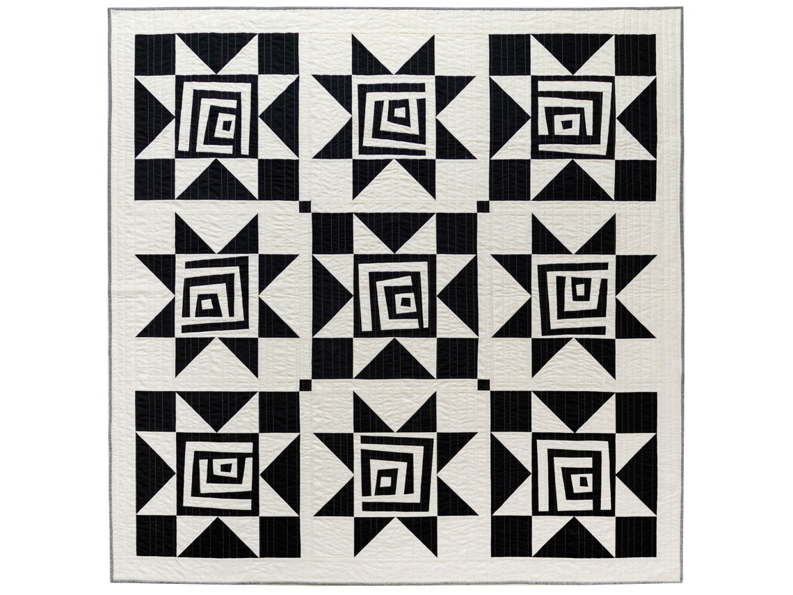 Shining Star Quilt Pattern PDF Download - Improv Star Quilt Pattern ...