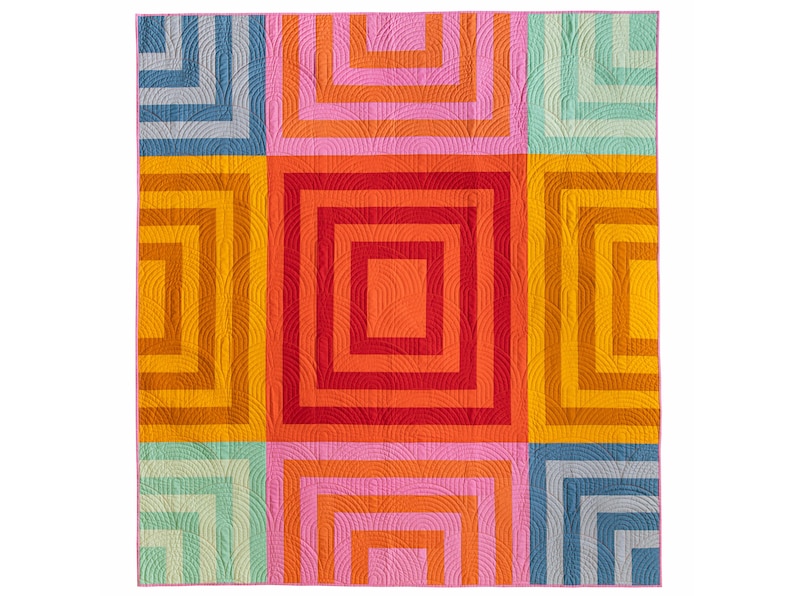 Fireside Quilt Pattern PDF Download - Easy Strip Quilt Pattern for ...