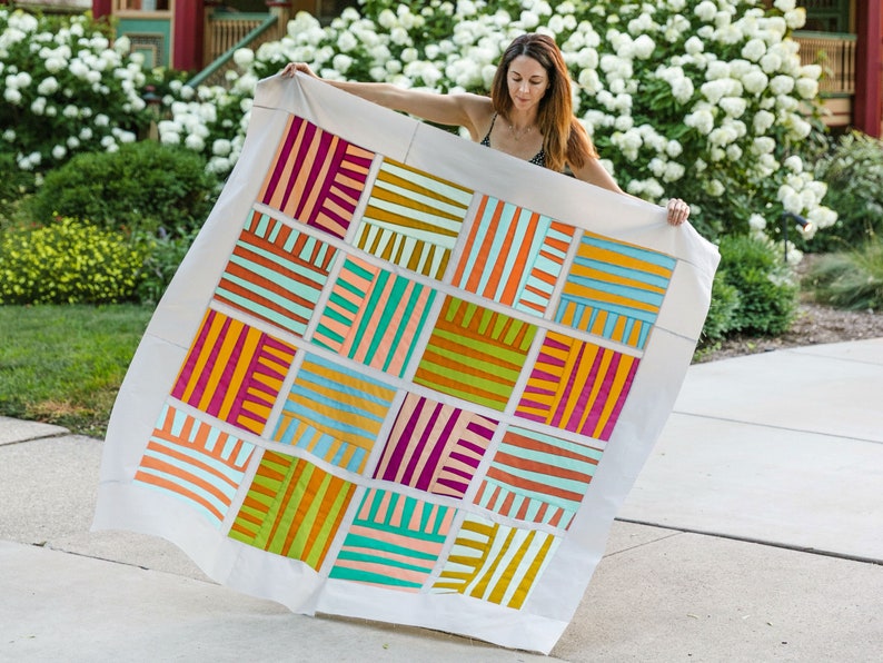 Shine Quilt Pattern PDF Download - Improv Quilt Pattern With Video ...