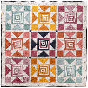 Shining Star Quilt Pattern PDF Download - Improv Star Quilt Pattern ...
