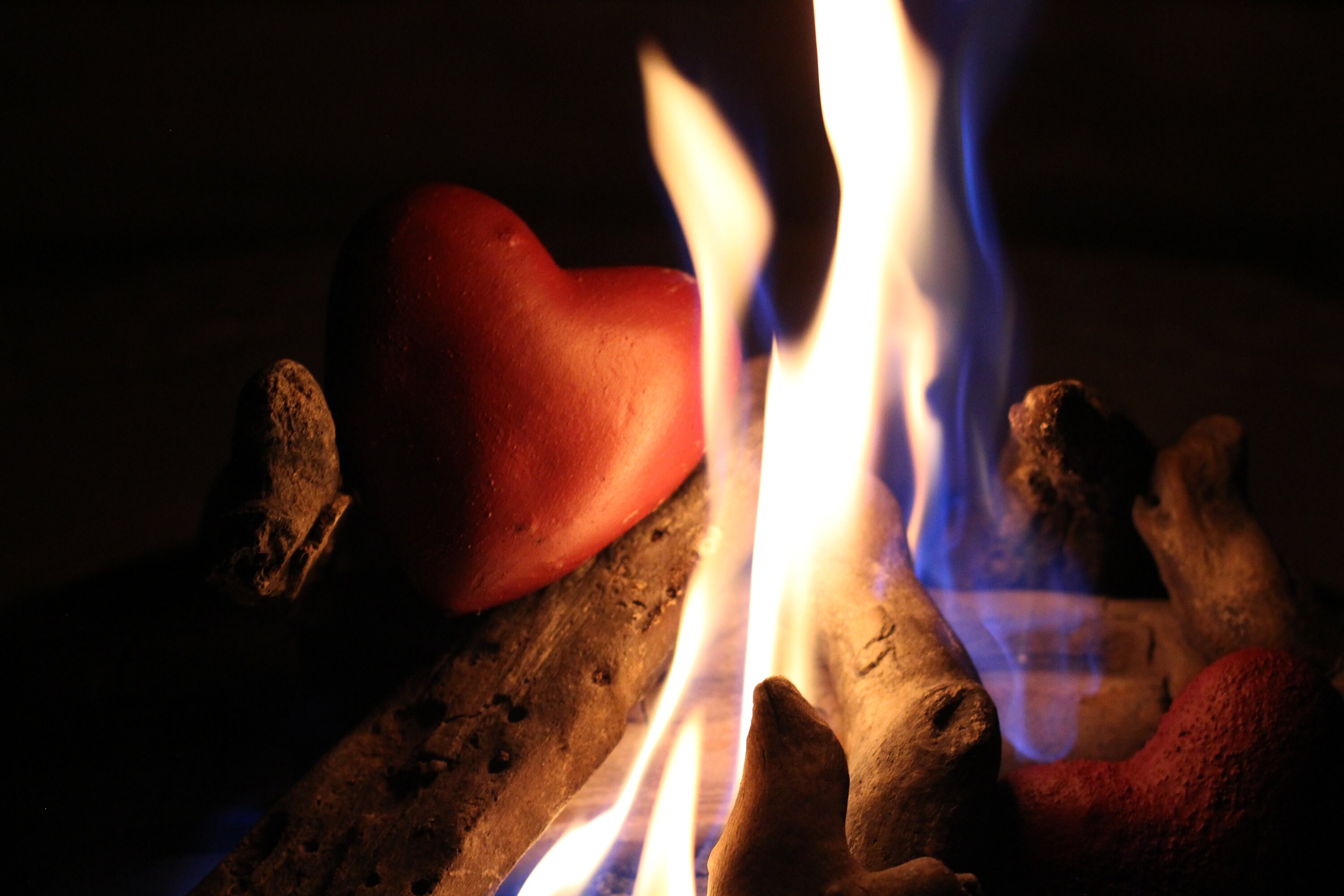 Ceramic Fire Heart - Etsy