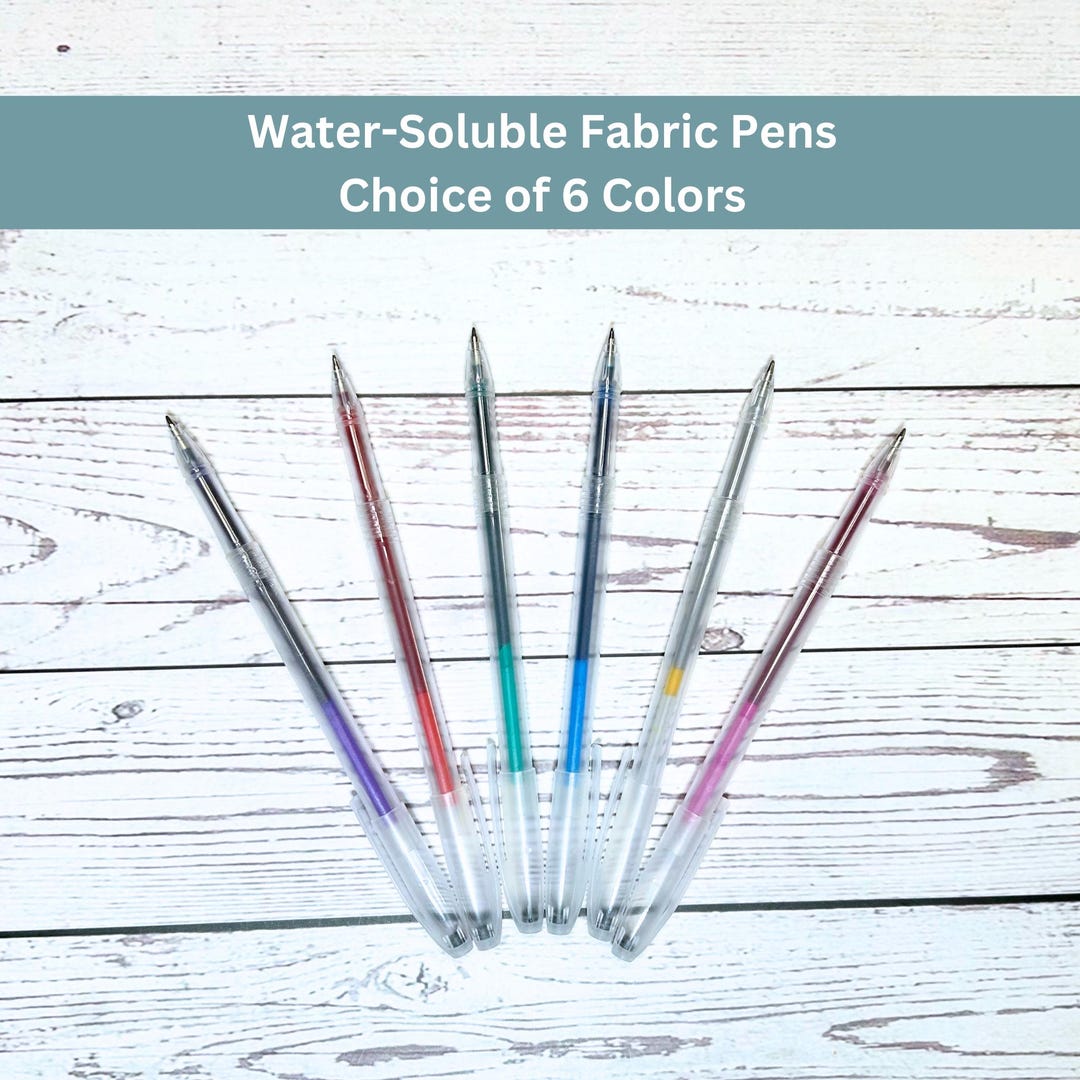 Water-soluble Fabric Marking Pens - 6 Colors | Long-lasting Ink for ...