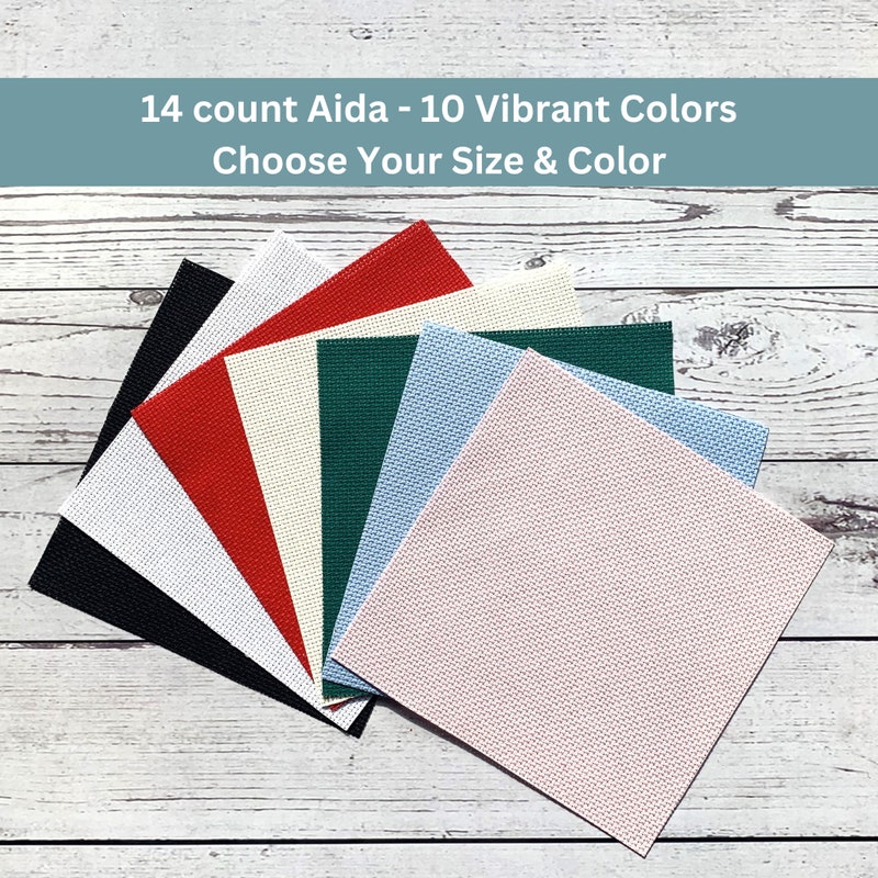 14 Count Blue Green Aida - Etsy