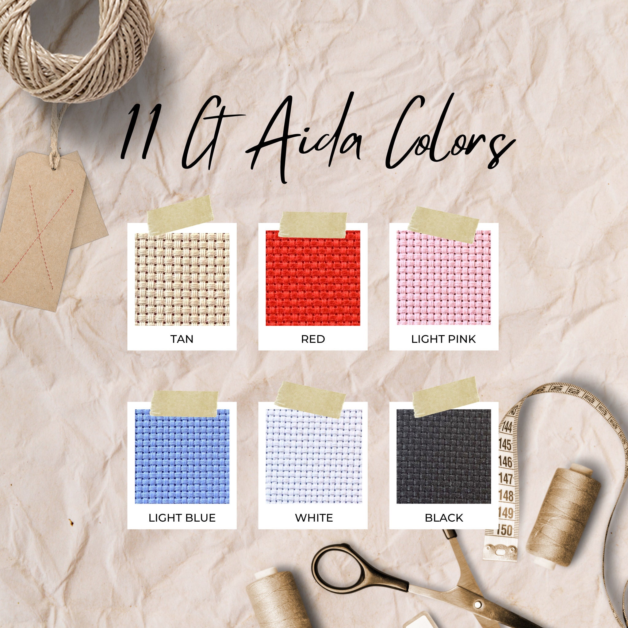 11 Count Aida Cloth: Cross Stitch, Senior-friendly Needlework, Large ...