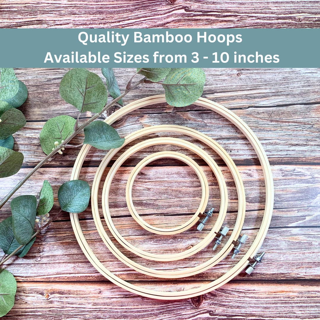 Bamboo Embroidery Hoops 3-10 Inches | Cross Stitch Display & Needlework ...