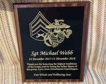 Rifle Plaque M4 With Personalized Plate Military Plaques Personalized ...