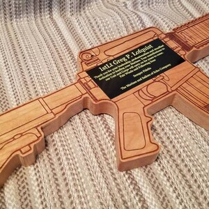 Rifle Plaque M4 With Personalized Plate - Military Plaques ...