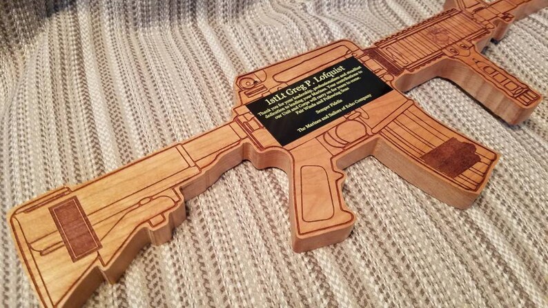 Rifle Plaque M4 With Personalized Plate - Military Plaques ...