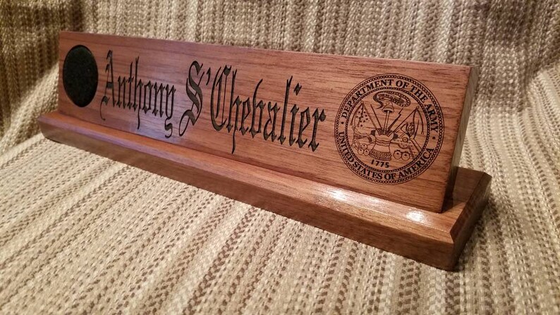 Custom Military Desk Name Plates