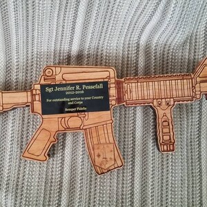 Rifle Plaque M4 With Personalized Plate - Military Plaques ...