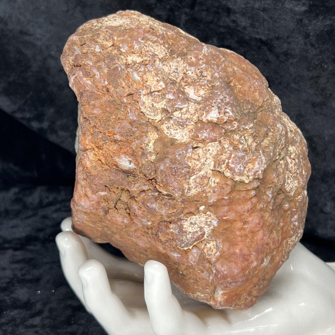 6" Red Unopened Geode Nodule Quartz Crystal Chalcedony Lapidary Massive ...