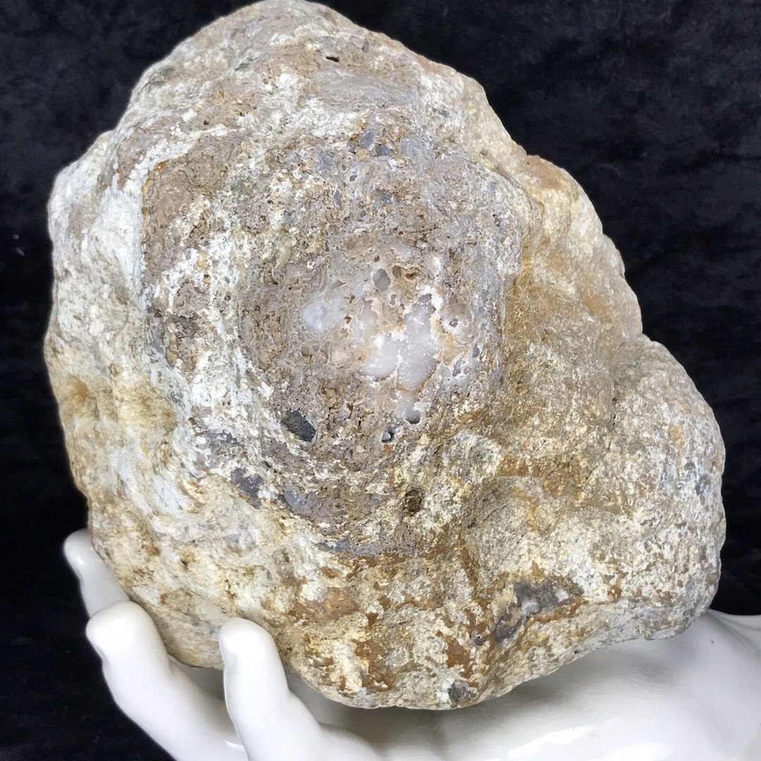 6" Unut Unopened Geode Agate Crystal Chalcedony Mass Quartz Lapidary ...