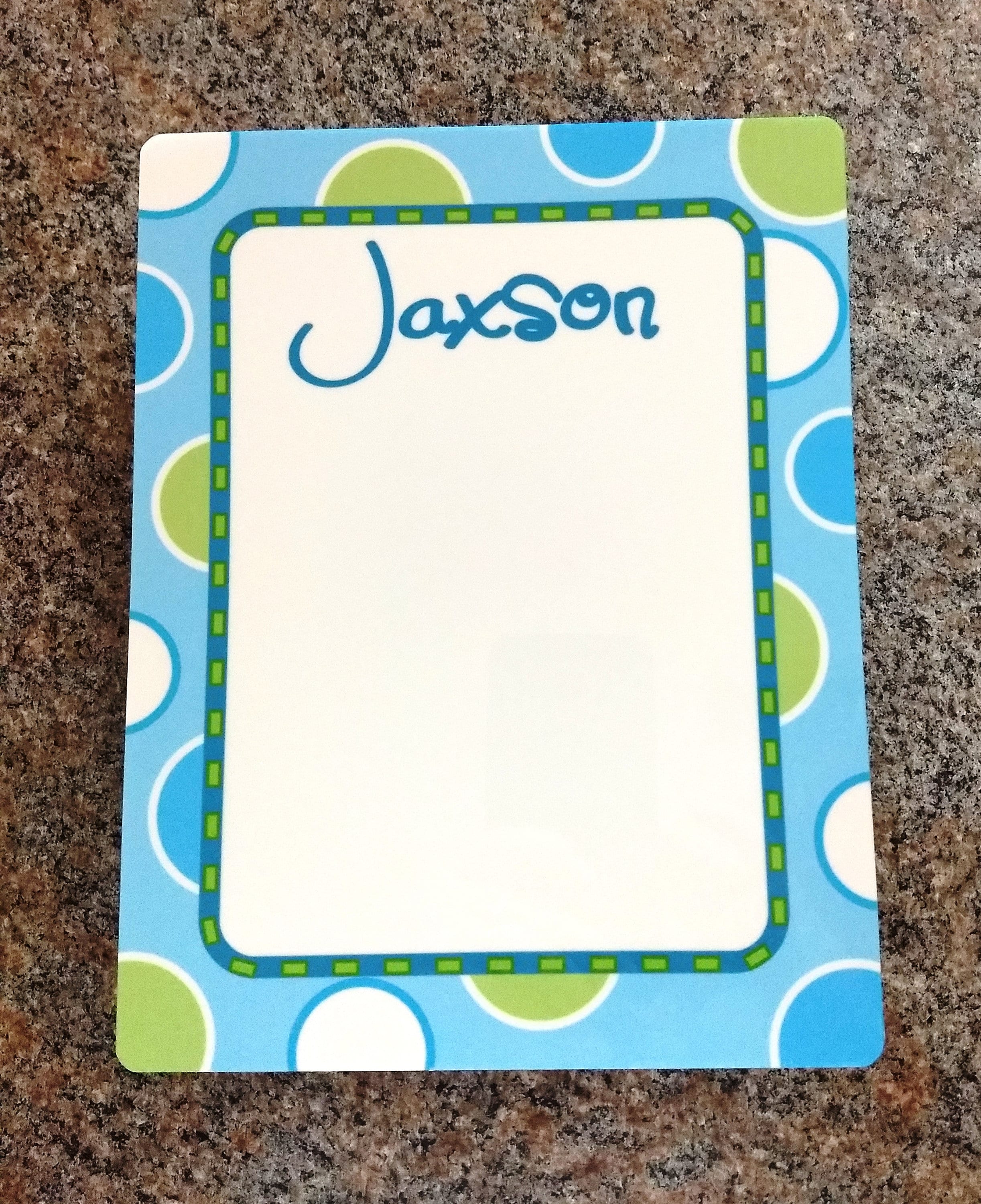 Personalized Dry Erase Board With Multi-colored Dots, Message Boards ...
