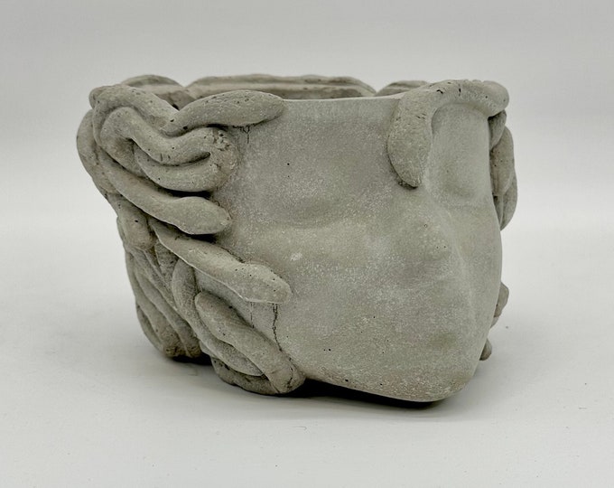 Concrete Planter Medusa Head Art Home Decor Garden - Etsy
