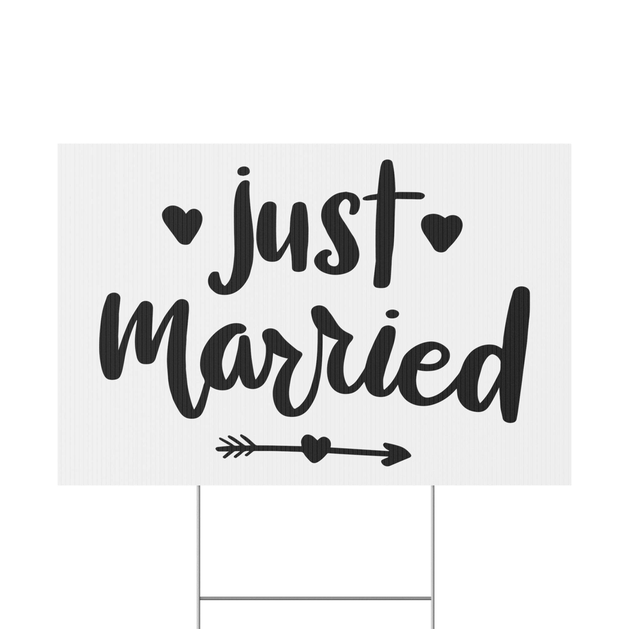 Just Married Plastic Yard Sign - Etsy