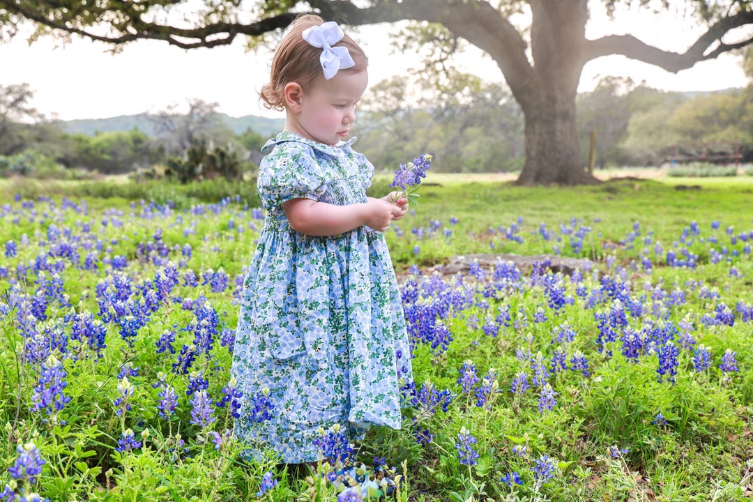 Smocked Charlotte Dress With Hydrangeas - Easter, Spring, Summer ...
