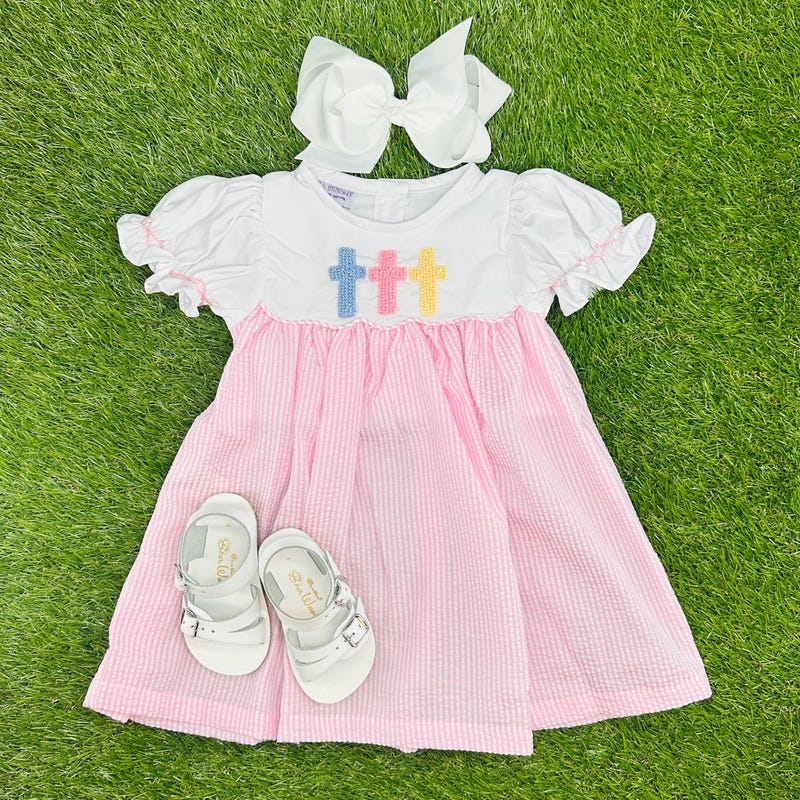 French Cross Smock Dress - Etsy