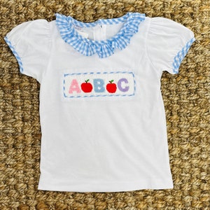 ABC Smocked School Shirt in Cotton Knit - (shorts Sold Separately ...