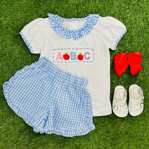 ABC Smocked School Shirt in Cotton Knit - (shorts Sold Separately ...