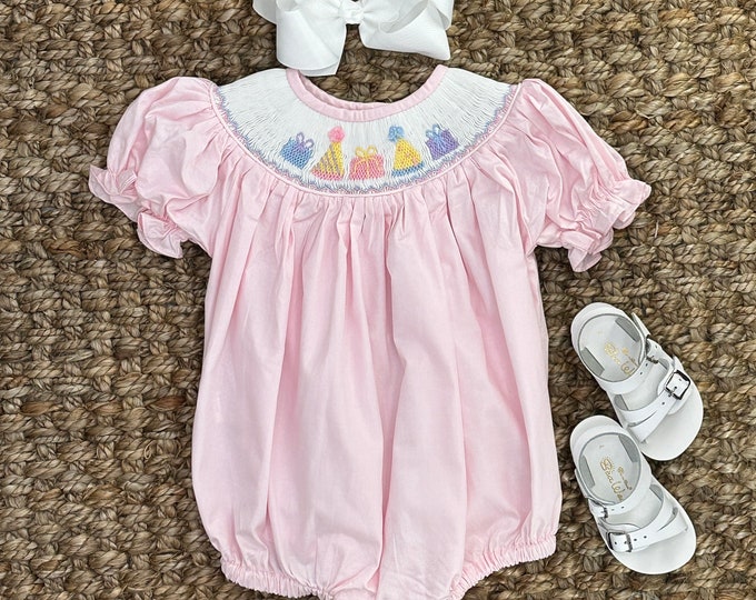 Smocked Name Bubble,custom Smock,hand Smocked Bishop Dress,monogram ...