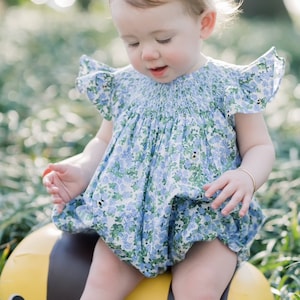 Smocked Hydrangea Bubble - Vintage Inspired Dress, Heirloom, Spring ...