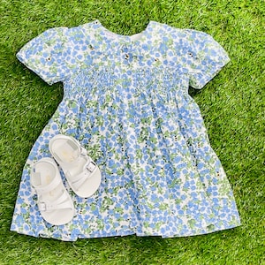 Smocked Charlotte Dress With Hydrangeas - Easter, Spring, Summer ...