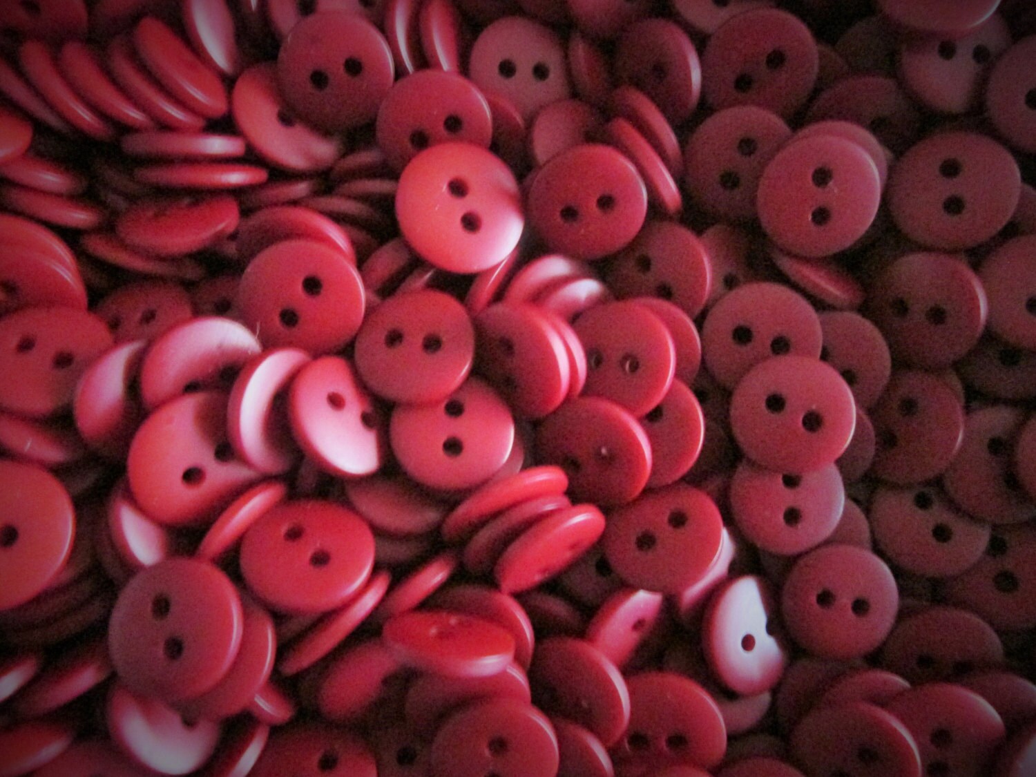 100 Small Rich Red Button Lot Bulk Supplies for Sewing - Etsy