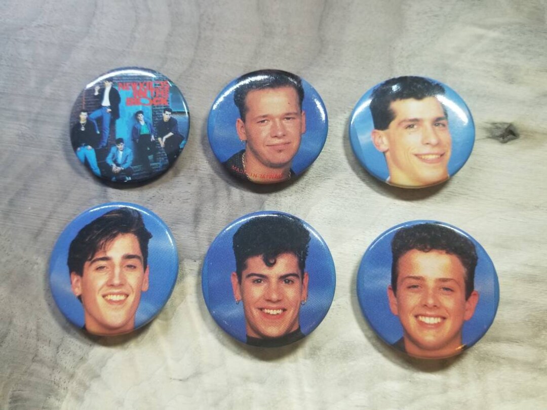 Vintage New Kids on the Block Pinback Button Set Original - Etsy