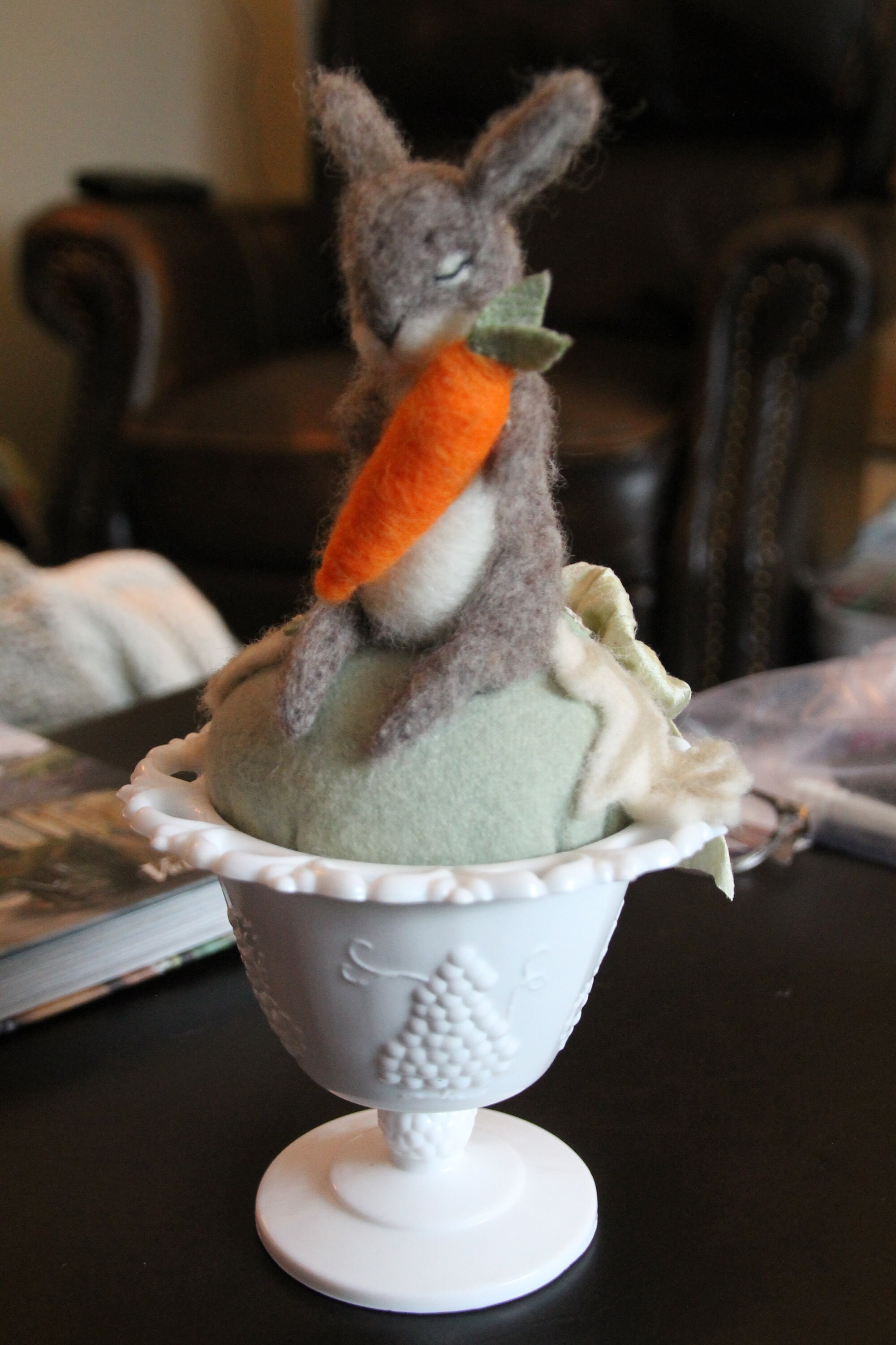 Bunny Pin Cushion Sewing Tool Holder OOAK - Etsy