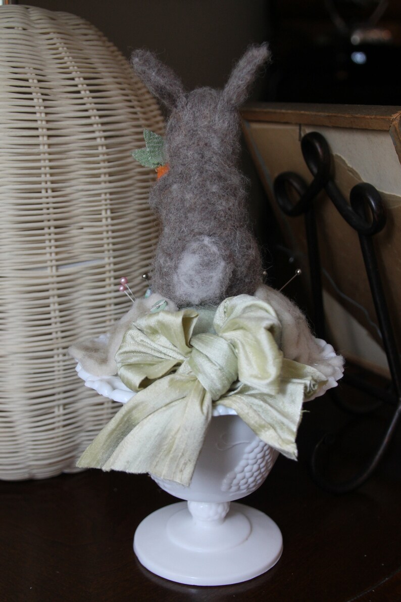 Bunny Pin Cushion Sewing Tool Holder OOAK - Etsy