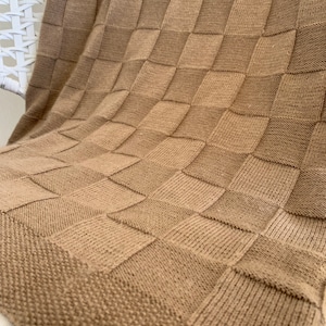 Checkerboard Blanket Knitting Pattern - Etsy