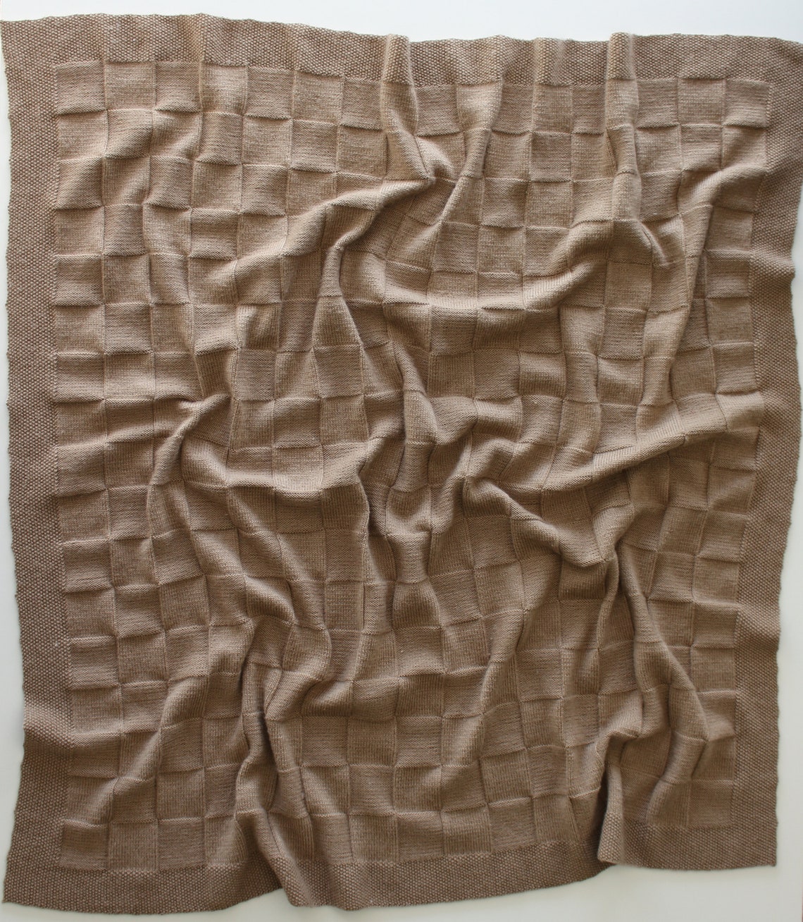 Checkerboard Blanket Knitting Pattern - Etsy