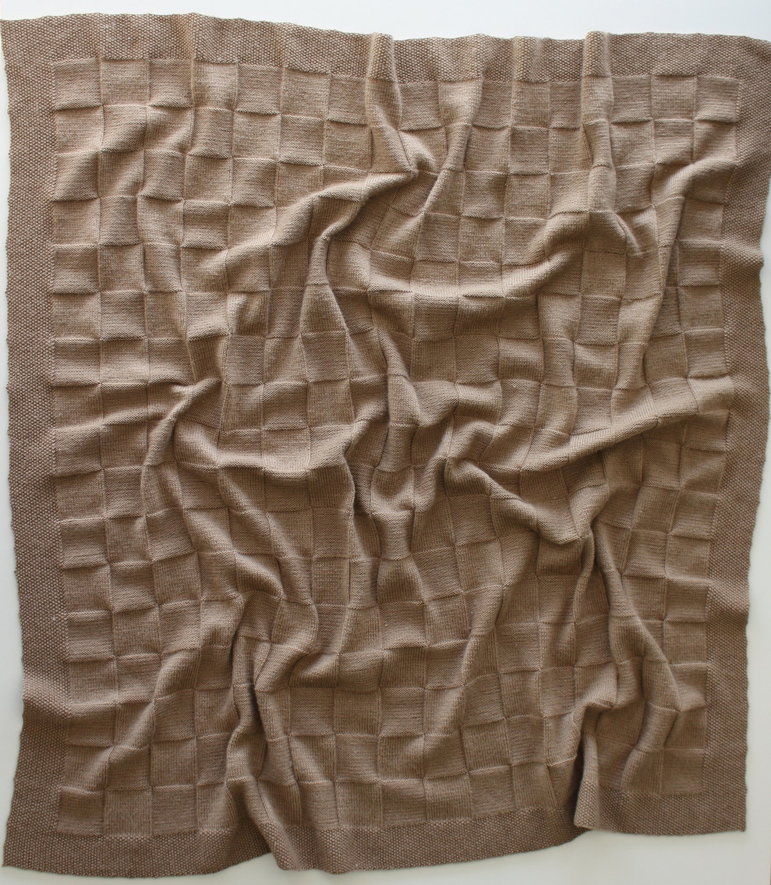 Checkerboard Blanket Knitting Pattern - Etsy