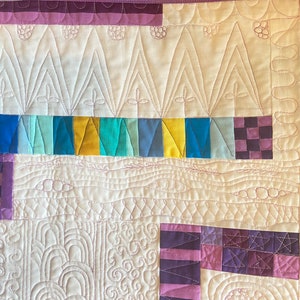 Modern Fiber Art Quilt, Original Design, Rainbow - Etsy