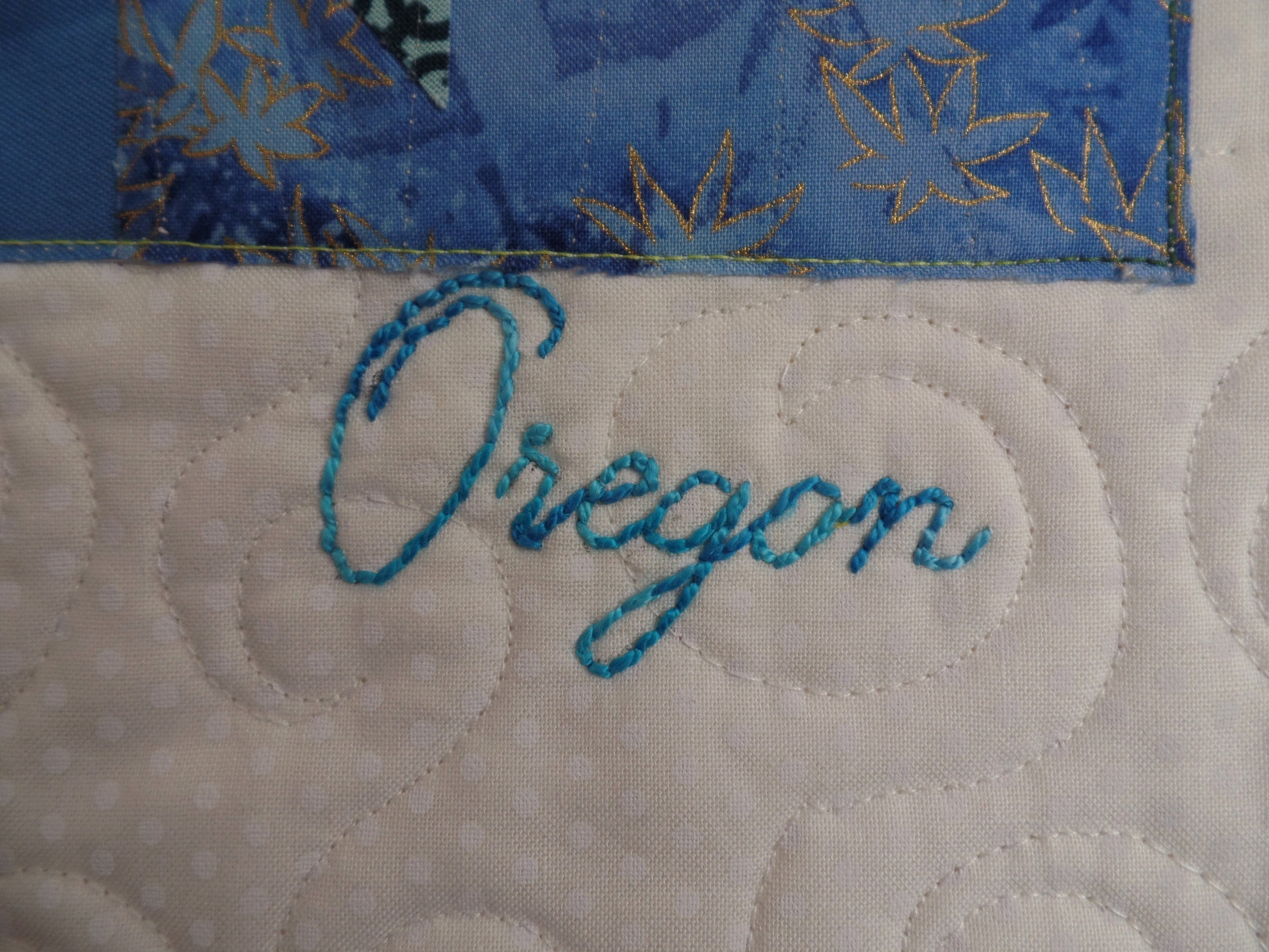 Oregon Art Quilt, Collage Scrappy Fiber Arts Wall Hanging - Etsy