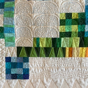 Modern Fiber Art Quilt, Original Design, Rainbow - Etsy