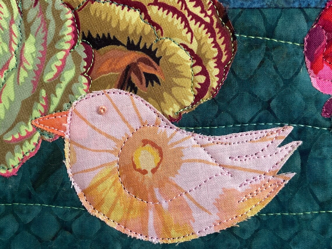 Kaffe Fassett Art Quilt, Bird, Original Design - Etsy