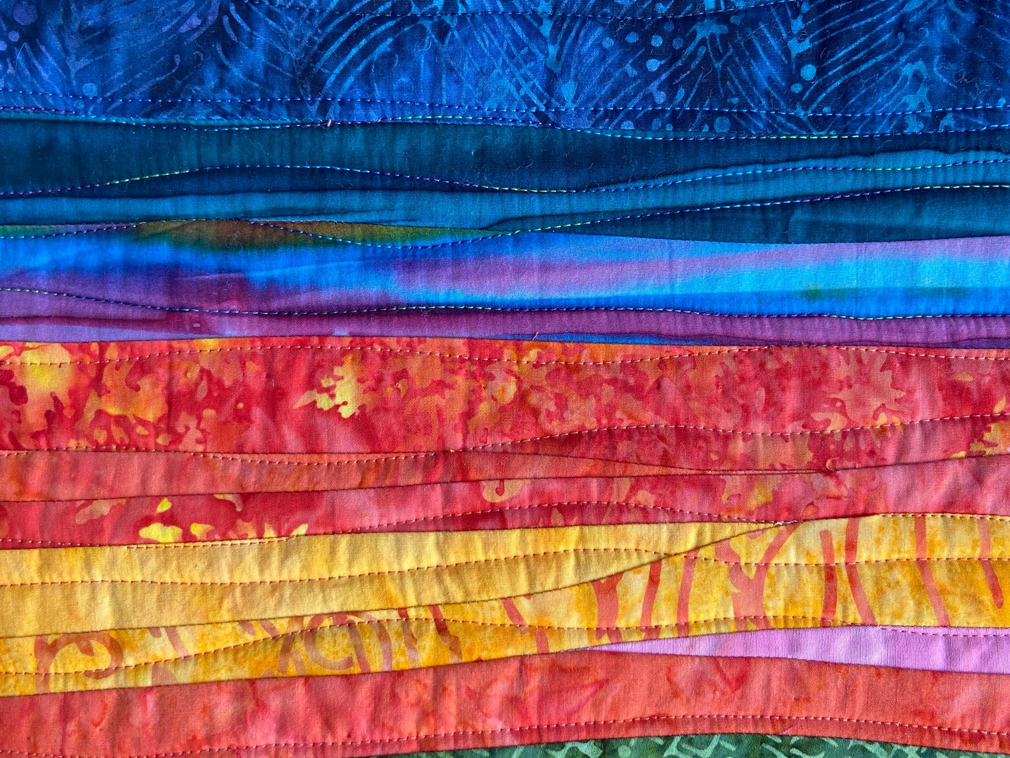 Small Art Quilt, Abstract Landscape, Original Design - Etsy