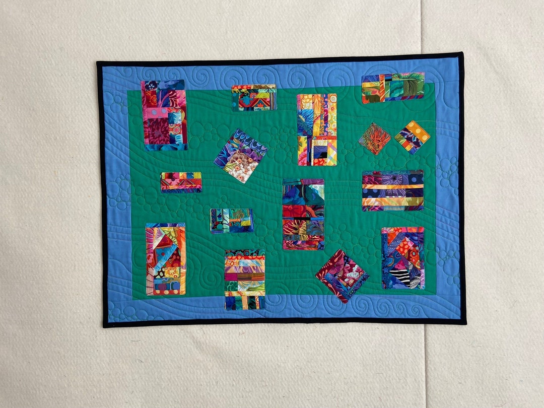 Fiber Art Wall Quilt, Kaffe Fassett Fabrics, OOAK Gift - Etsy