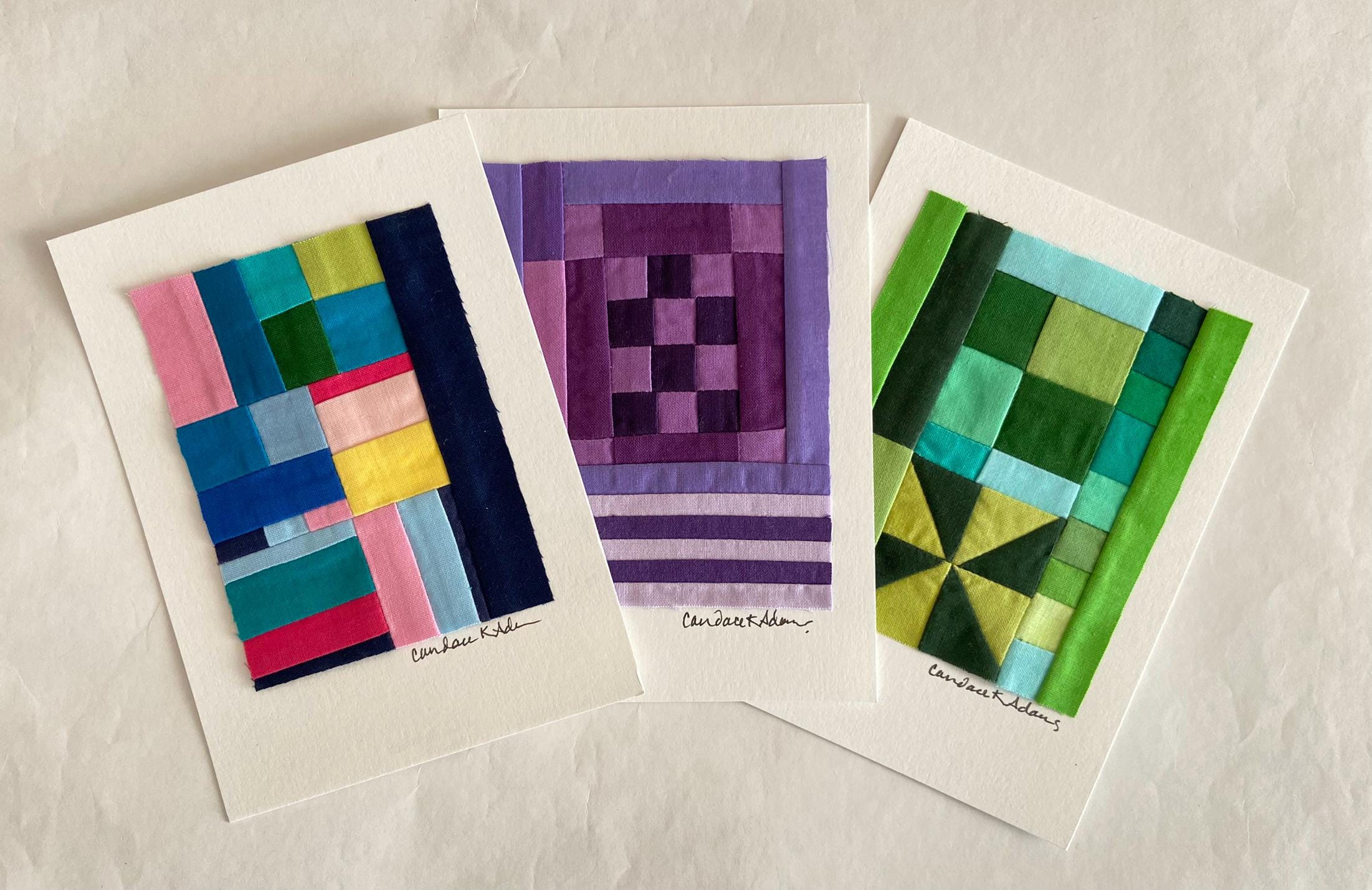 Frameable Art Quilt, 5 X 7 Inches, Abstract Home Decor - Etsy