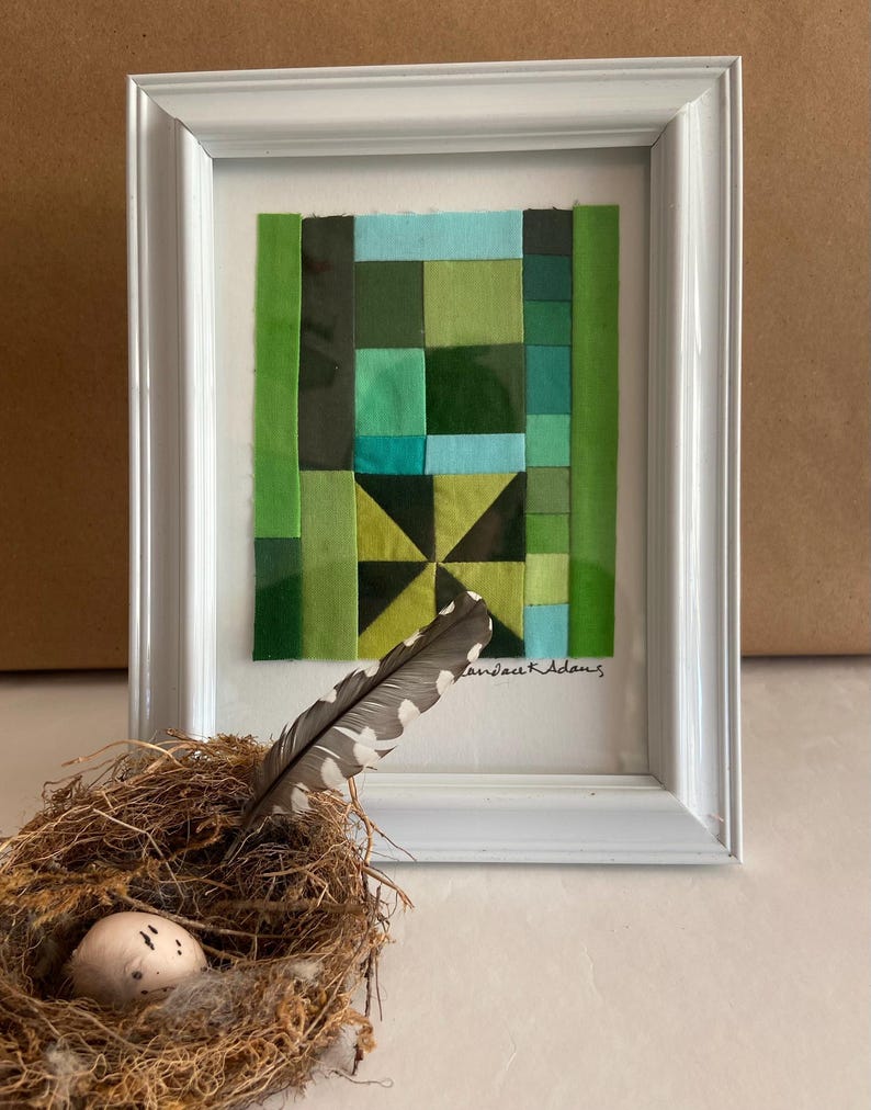 Frameable Art Quilt, 5 X 7 Inches, Abstract Home Decor - Etsy